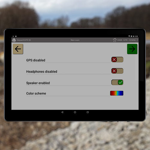 OKM Gepard GPR App for Android Tablet – OKM Detectors